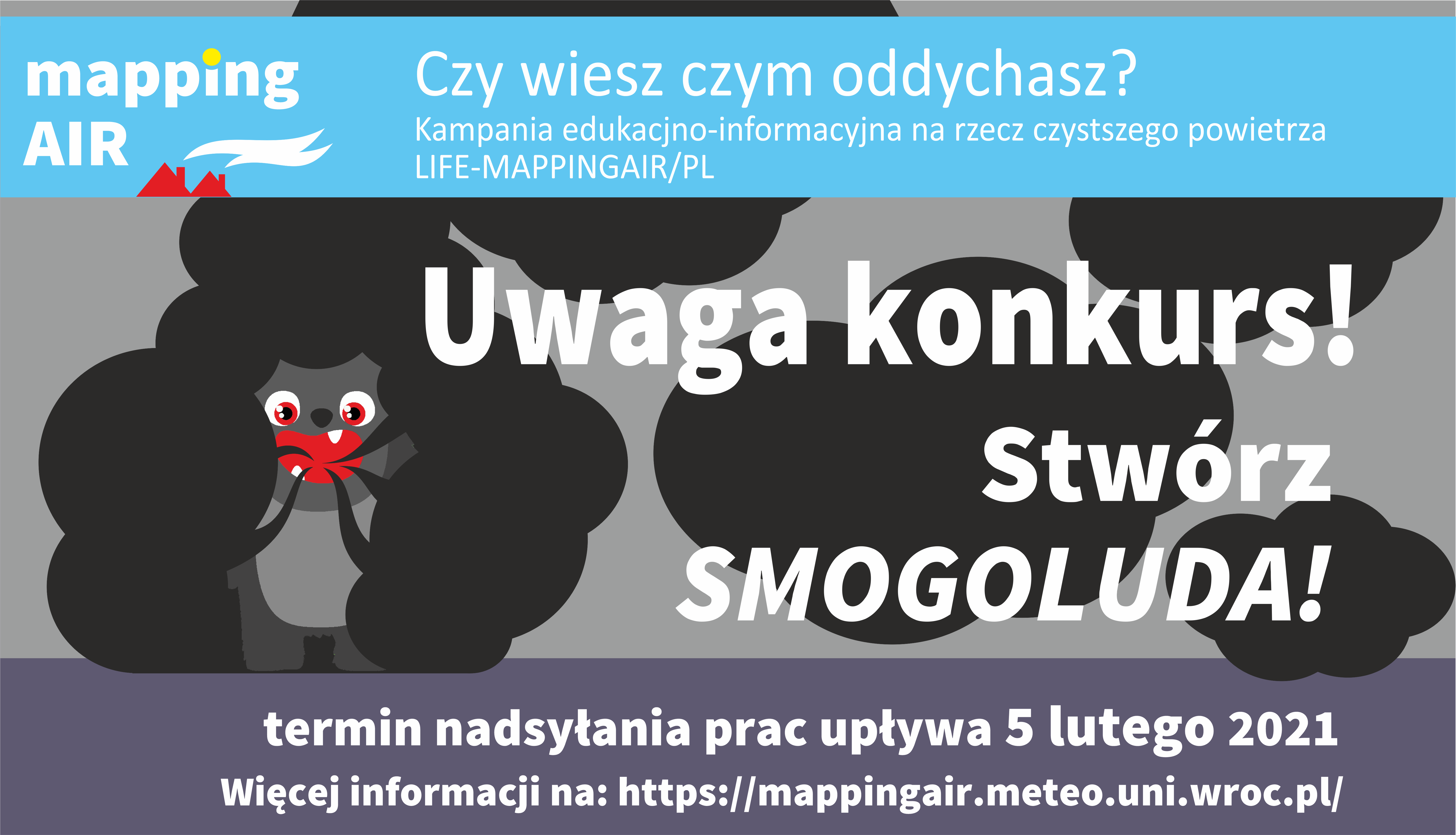 Konkurs plastyczny stwórz "SMOGOLUDA" - LIFE-MAPPINGAIR/PL